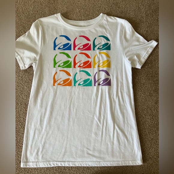 Taco Bell | Tops | Medium Taco Bell Logo Short Sleeve Shirt White ...